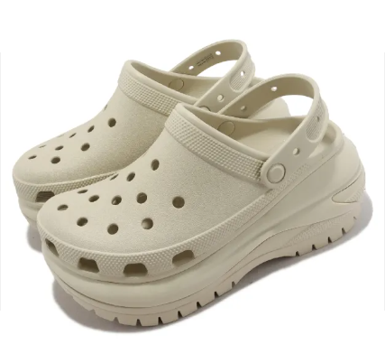 Crocs Mega Crush Clog 卡駱馳 光輪 骨白色 女水鞋